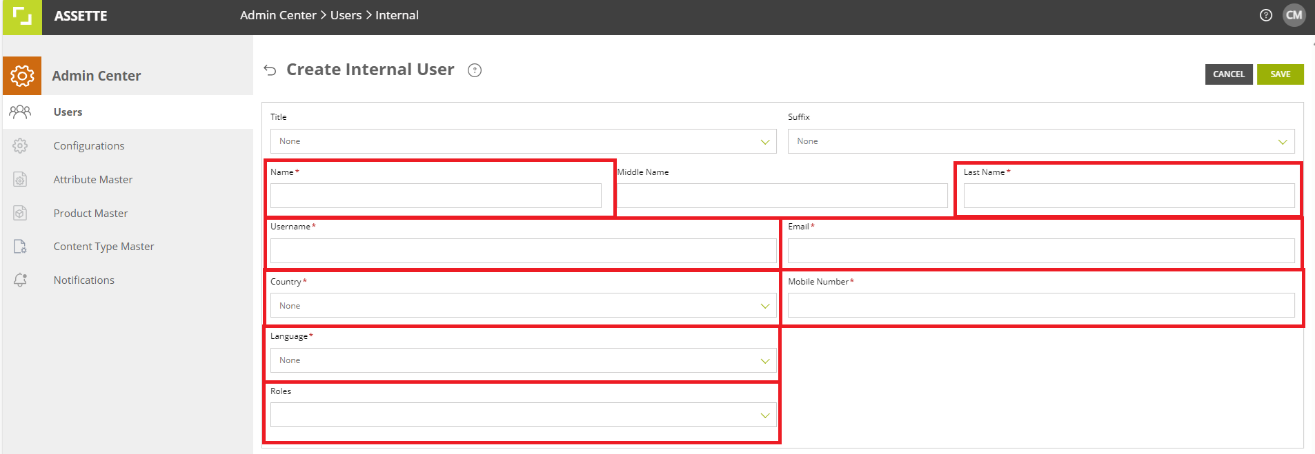 Manually Creating Users In Assette | Assette Support