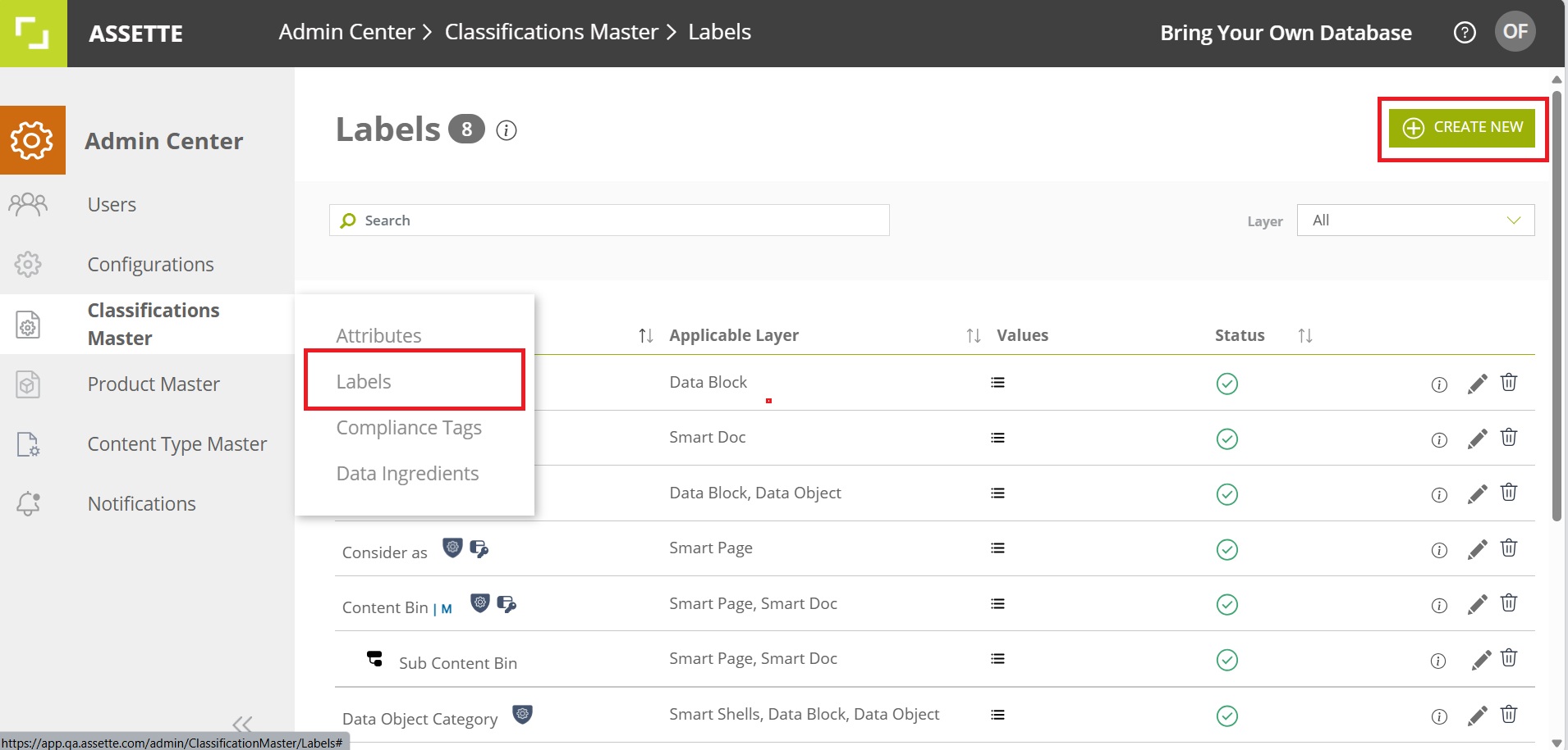 Creating And Managing Labels Assette Support