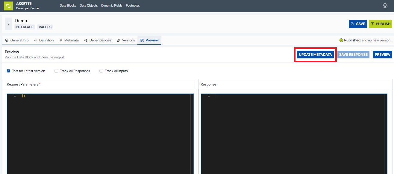 How To Update Data Block Metadata | Assette Support
