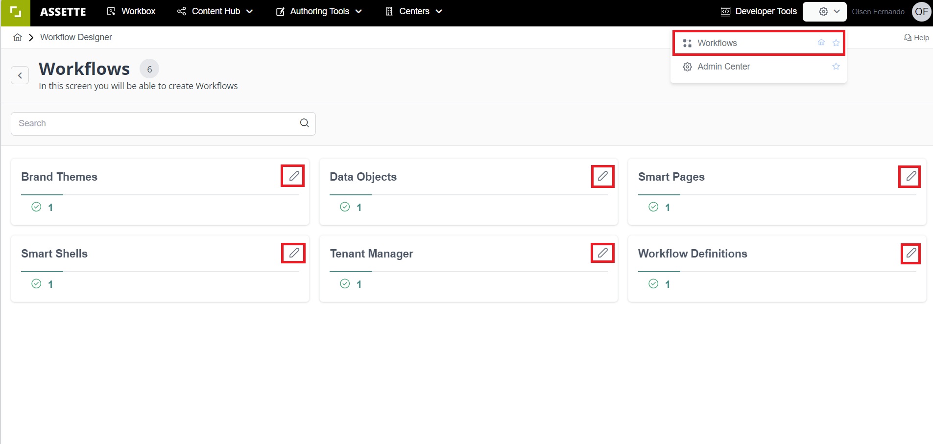 Creating A Workflow Assette Support