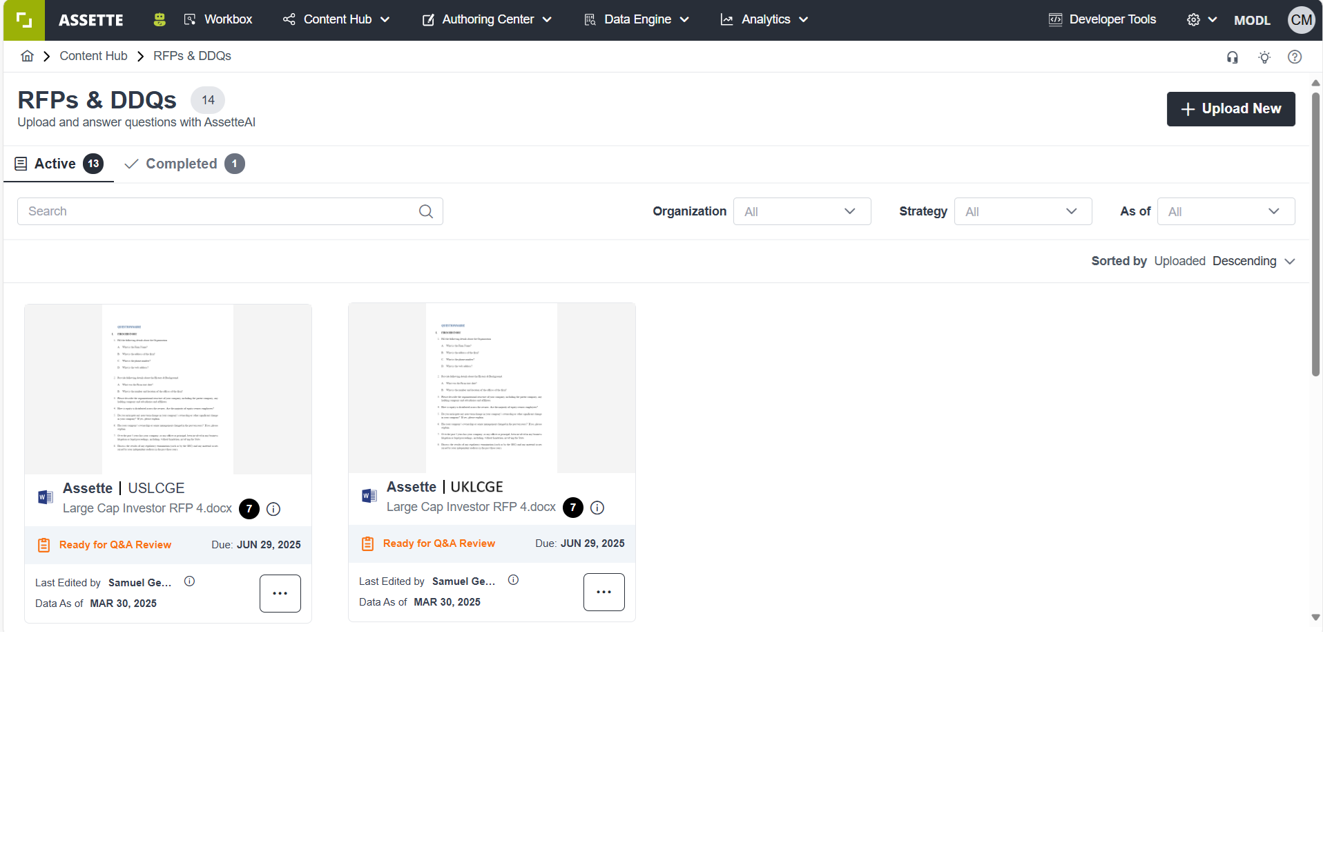 RFPs & DDQs | Assette Support