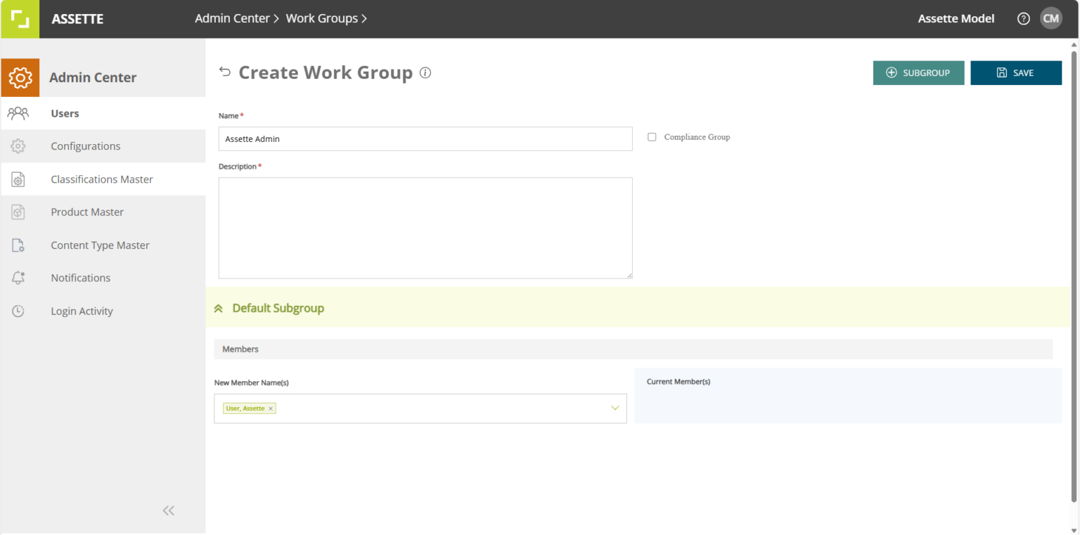 Creating & Editing Work Groups | Assette Support