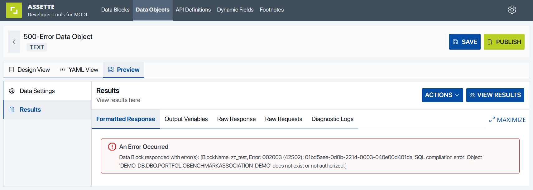 Troubleshooting AxiosError-500 Errors | Assette Support