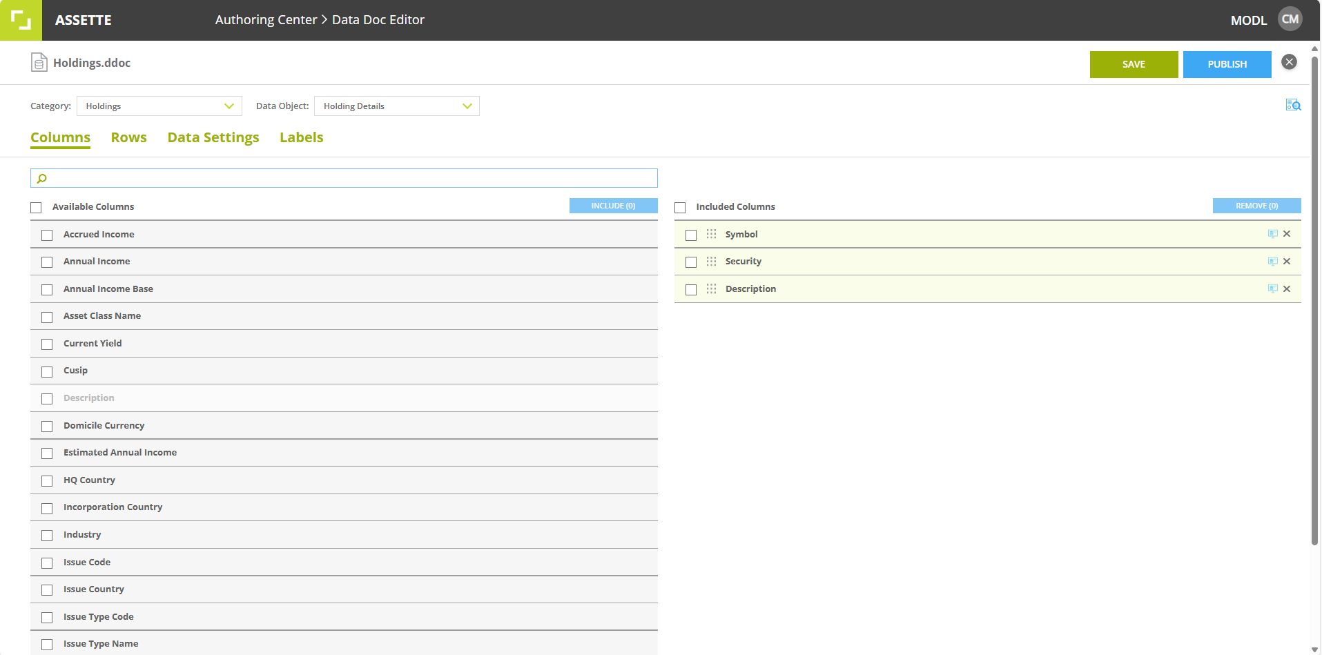Data Docs Assette Support