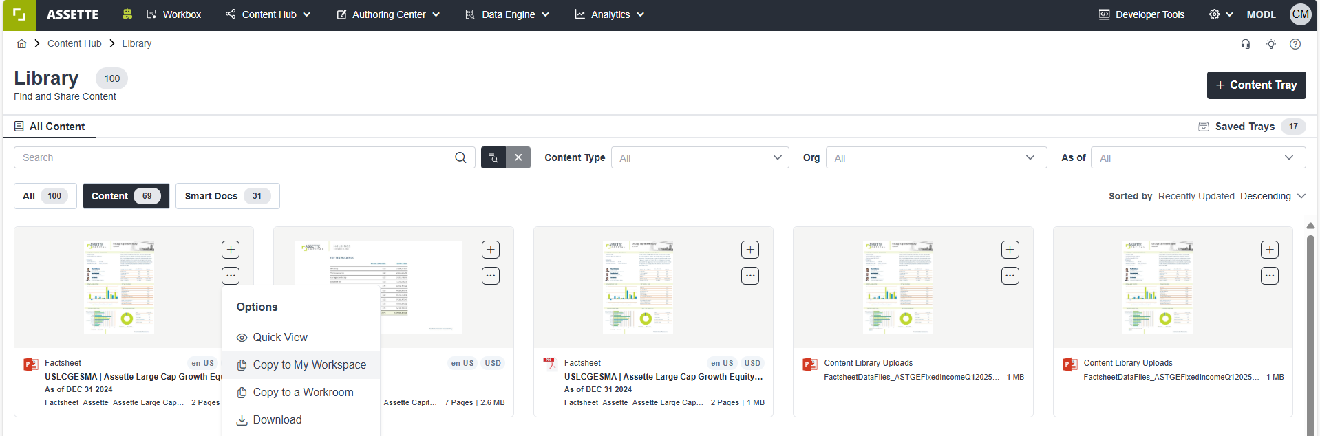 Adding Generated Content To A Workroom Or Workspace | Assette Support