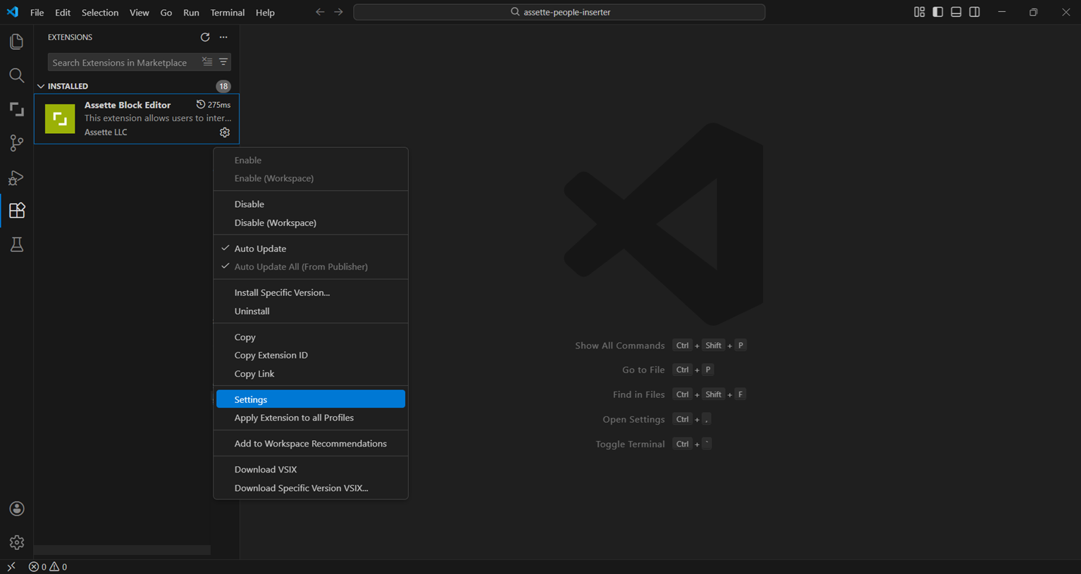 Configuring The Assette Data Block Editor Extension In Visual Studio ...